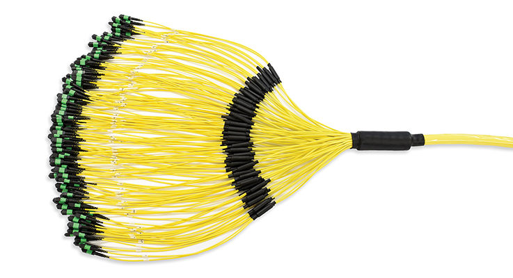 Fiber optic cable assemblies for hyperscale computing in data centers